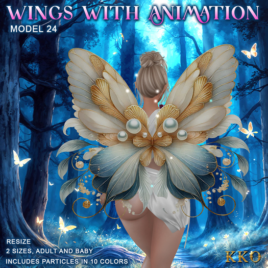 Second Life Marketplace - [KKO] Wings with animation - Model 24